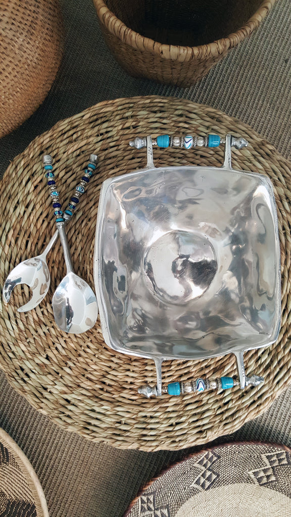 Bowl with glass bead handles – Simpli Simbi